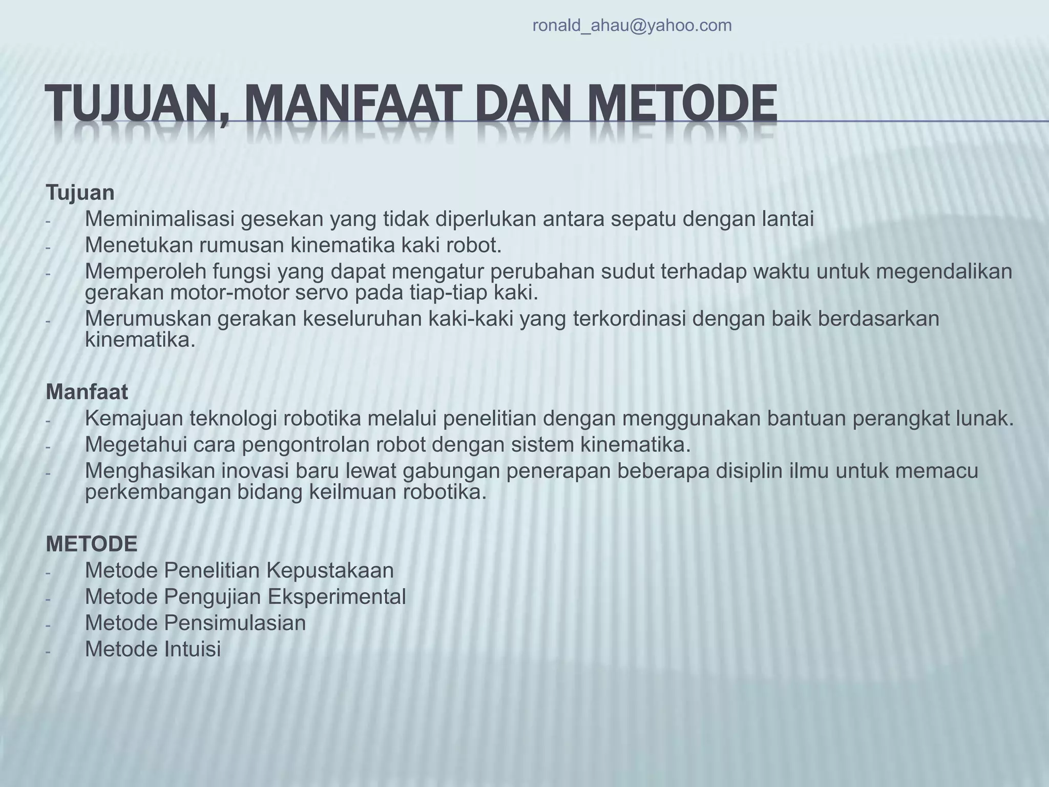 Inverse kinematik animaloid robot | PPTX