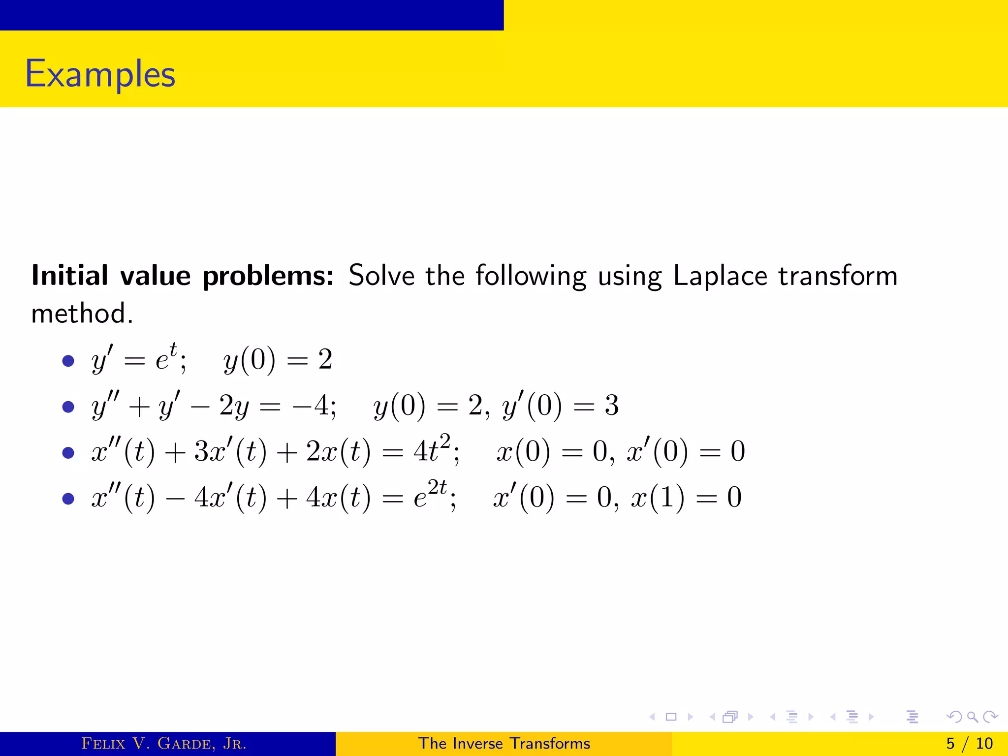 Inverse laplace | PDF | Physics | Science