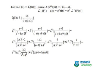 Math*4 Laplace and Inverse laplace transform | PPTX
