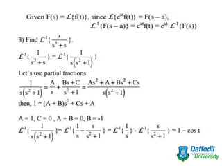 Math*4 Laplace and Inverse laplace transform | PPTX
