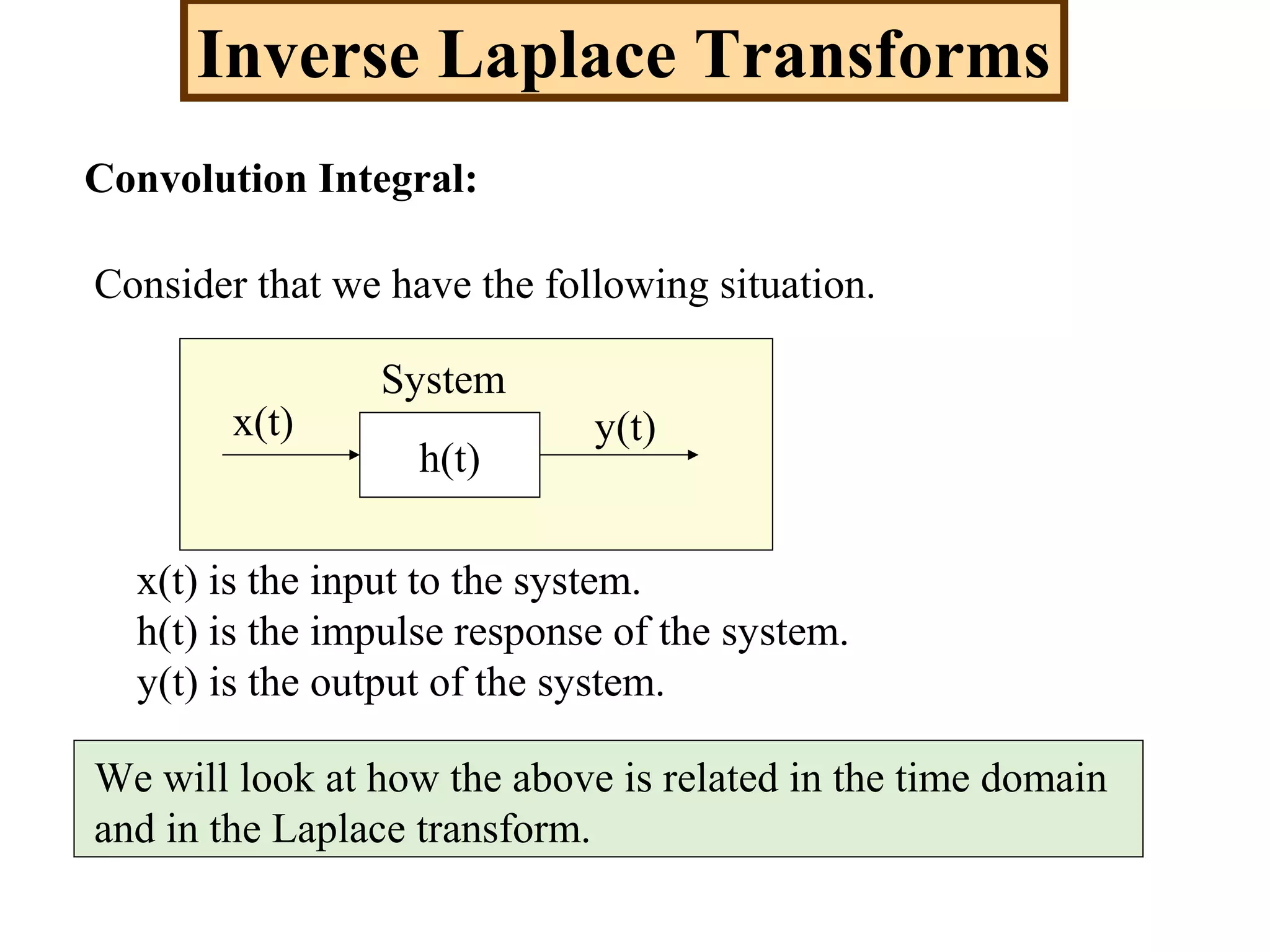 Inverse laplace transforms | PPT