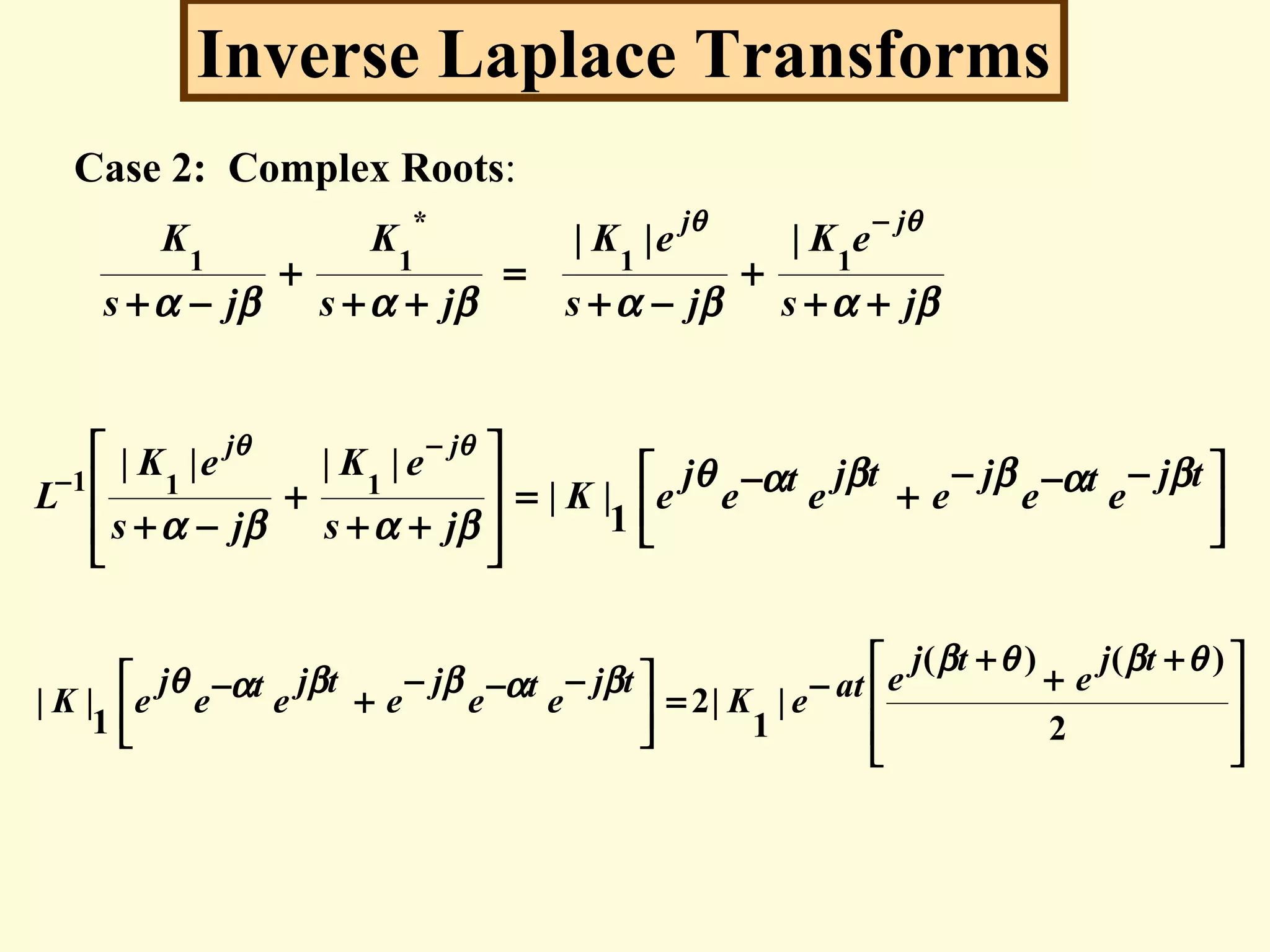 Inverse laplace transforms | PPT