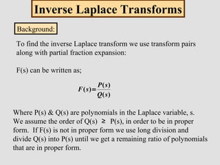 Inverse laplace transforms | PPT