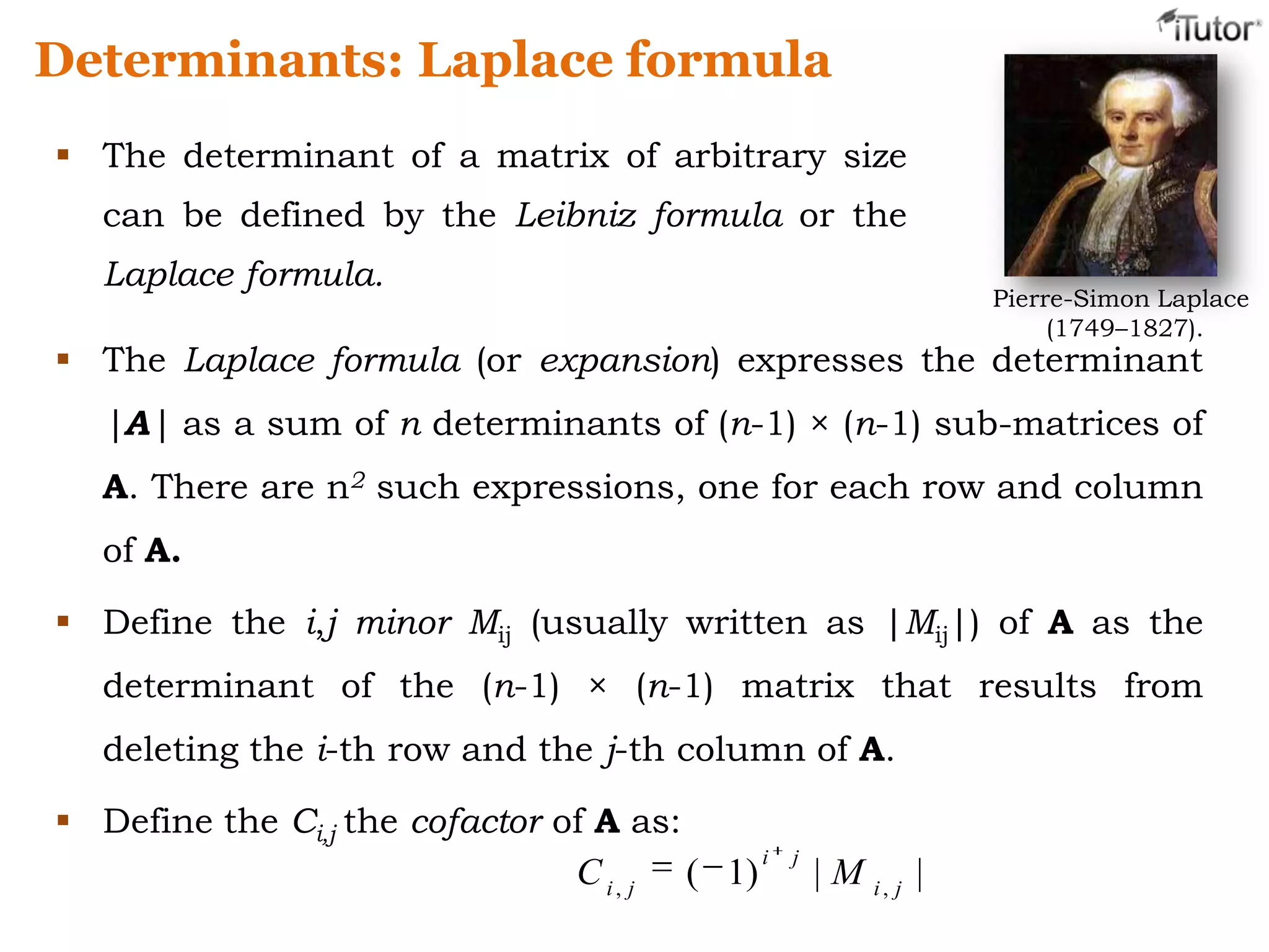 Inverse Matrix & Determinants | PPTX