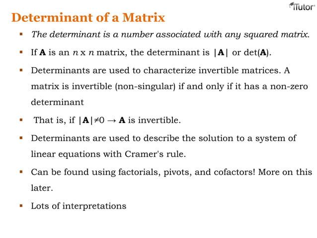 Inverse Matrix & Determinants | PPTX | Physics | Science