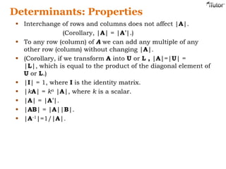 Inverse Matrix & Determinants | PPTX