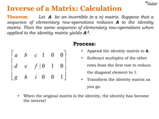 Inverse Matrix & Determinants | PPTX