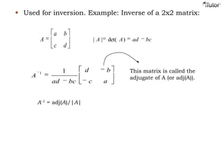 Inverse Matrix & Determinants