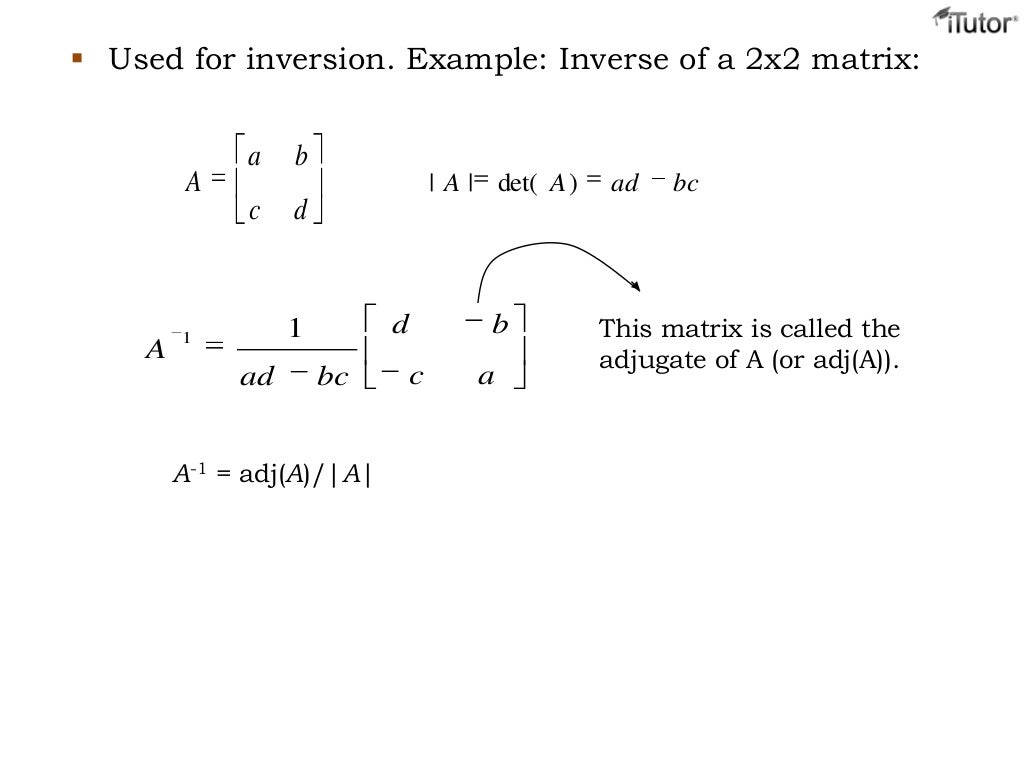 Inverse Matrix And Determinants