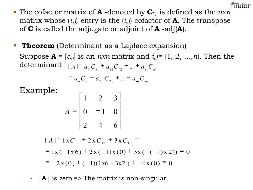 Inverse Matrix & Determinants