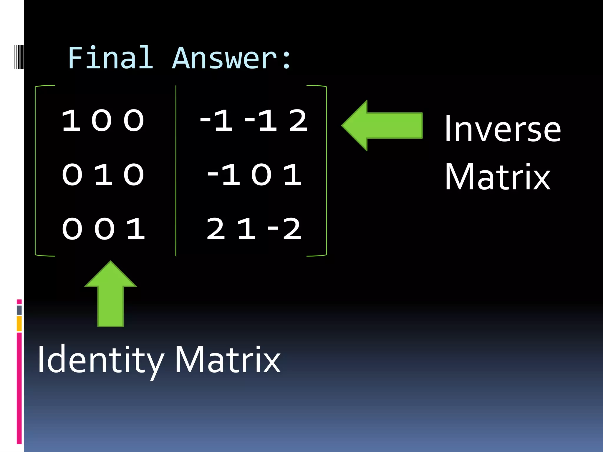 Inverse matrix (part 3) | PPTX