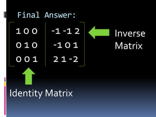 Inverse matrix (part 3) | PPTX