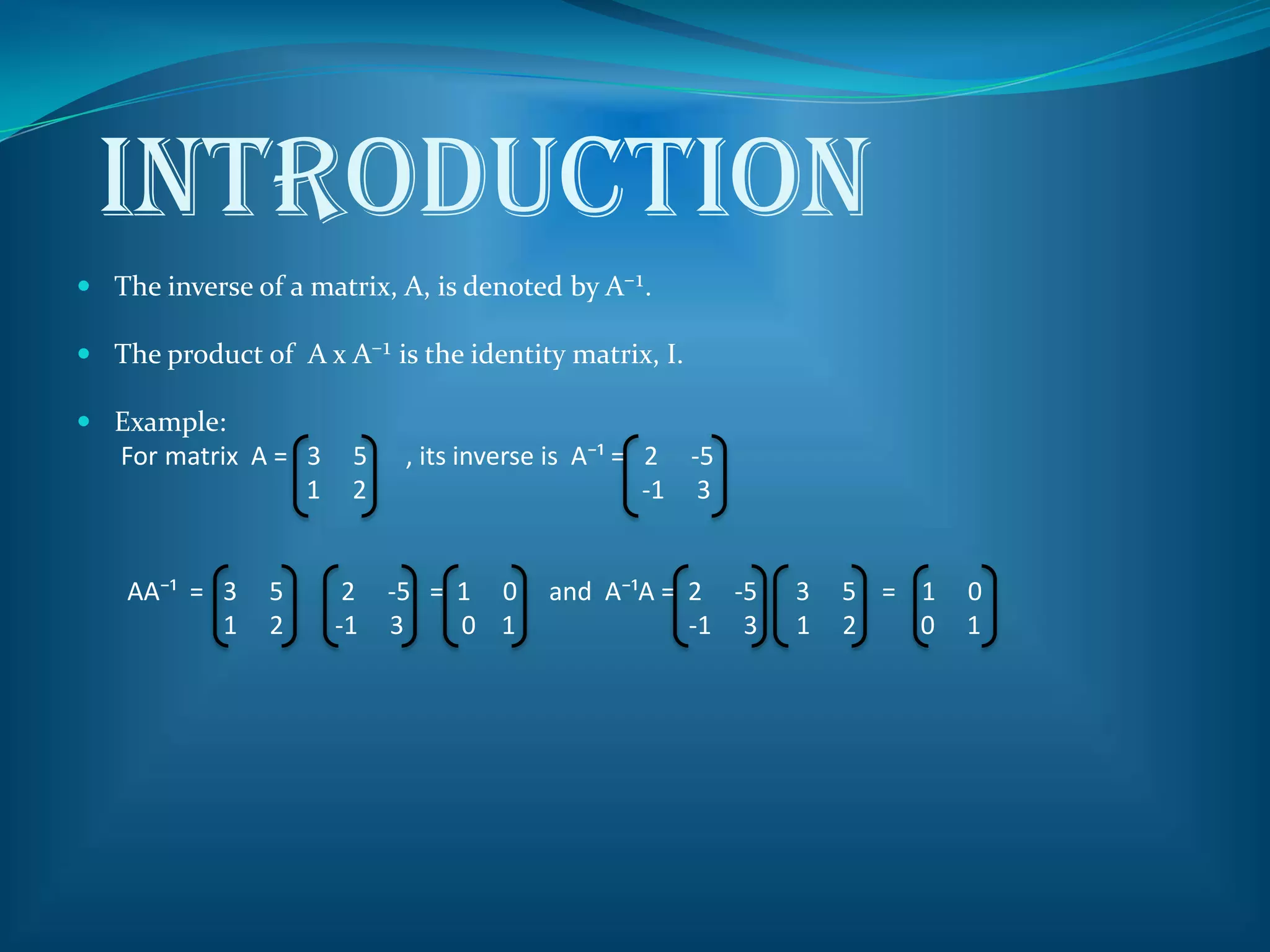 Inverse matrix pptx | PPTX