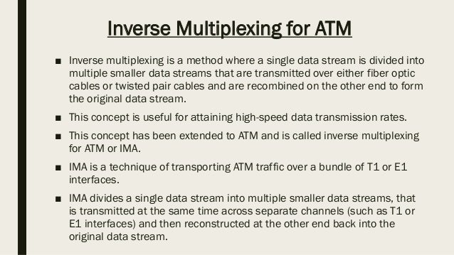Inverse Multiplexing Over Atm Ppt