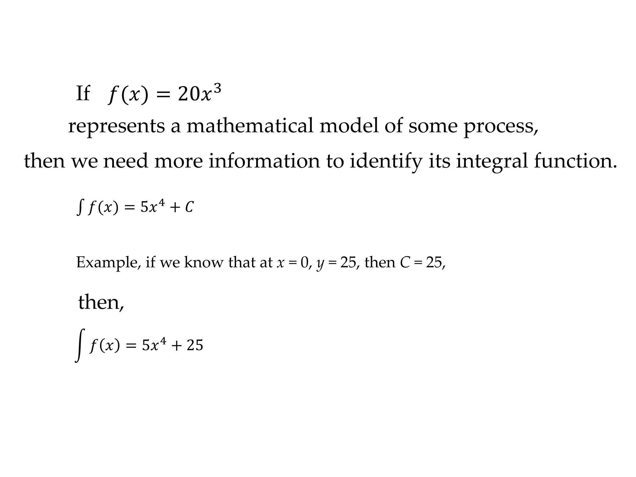 Inverse of derivative function; the integral | PPTX