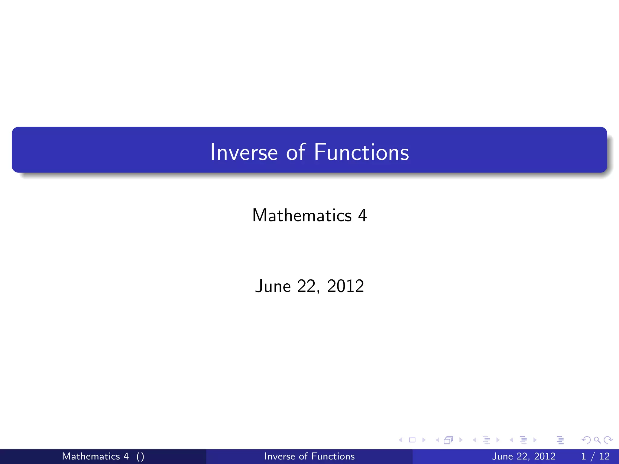Inverse of functions | PDF