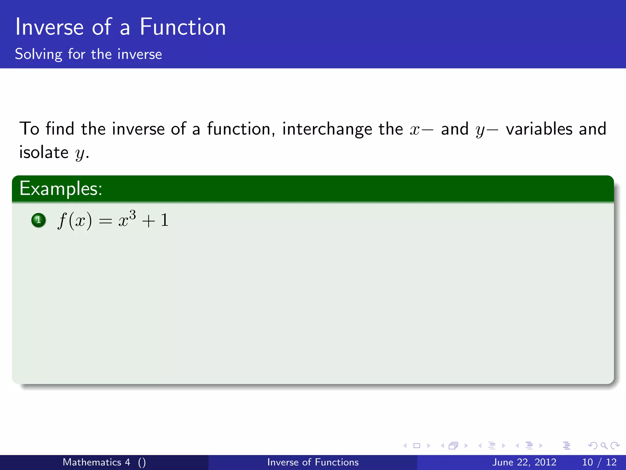 Inverse of functions | PDF