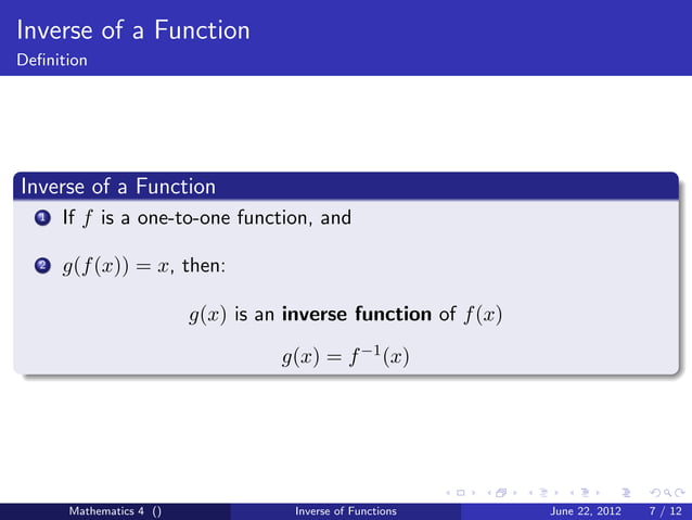 Inverse of functions | PDF | Programming Languages | Computing