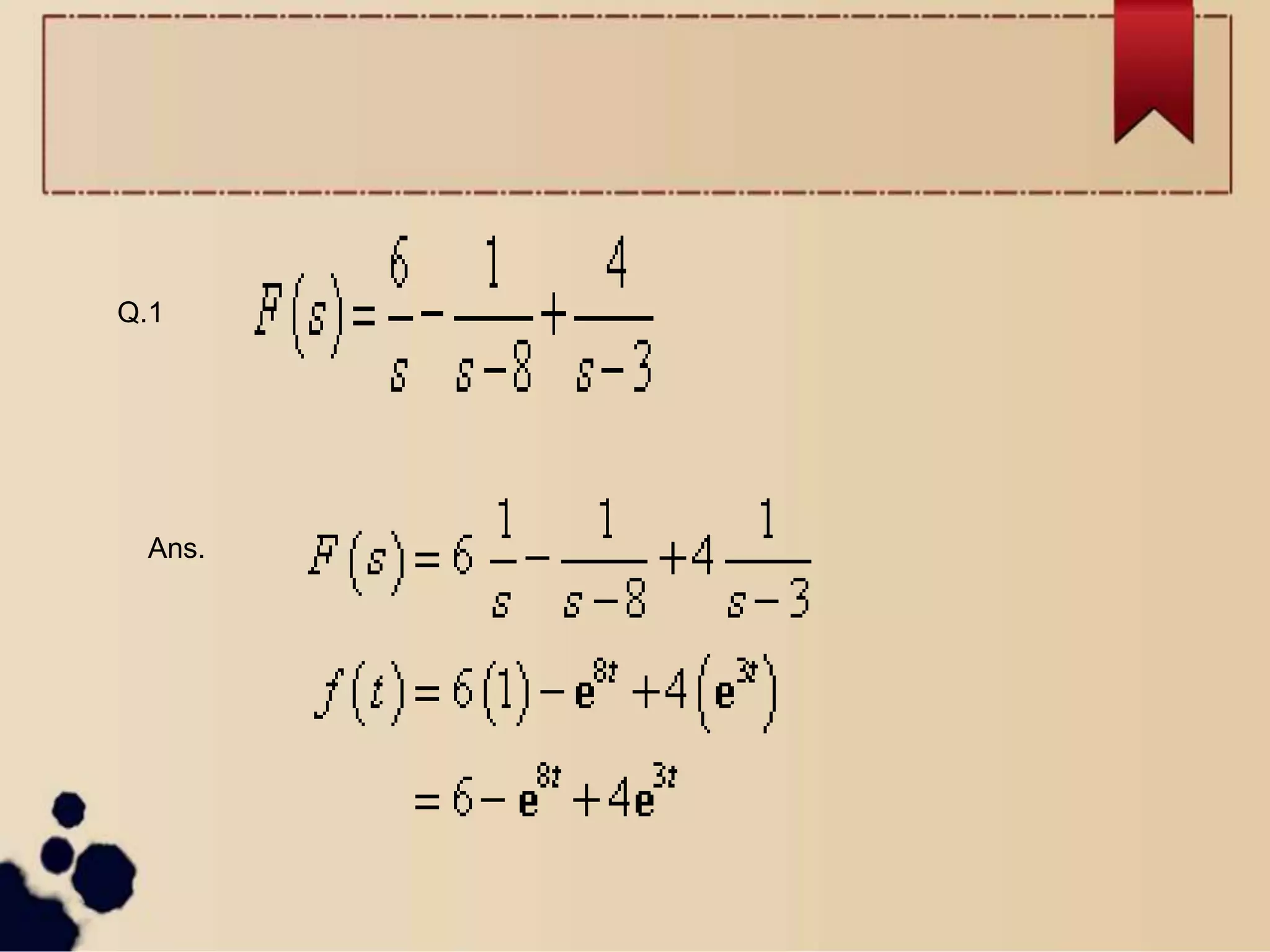 Inverse of laplace | PPTX