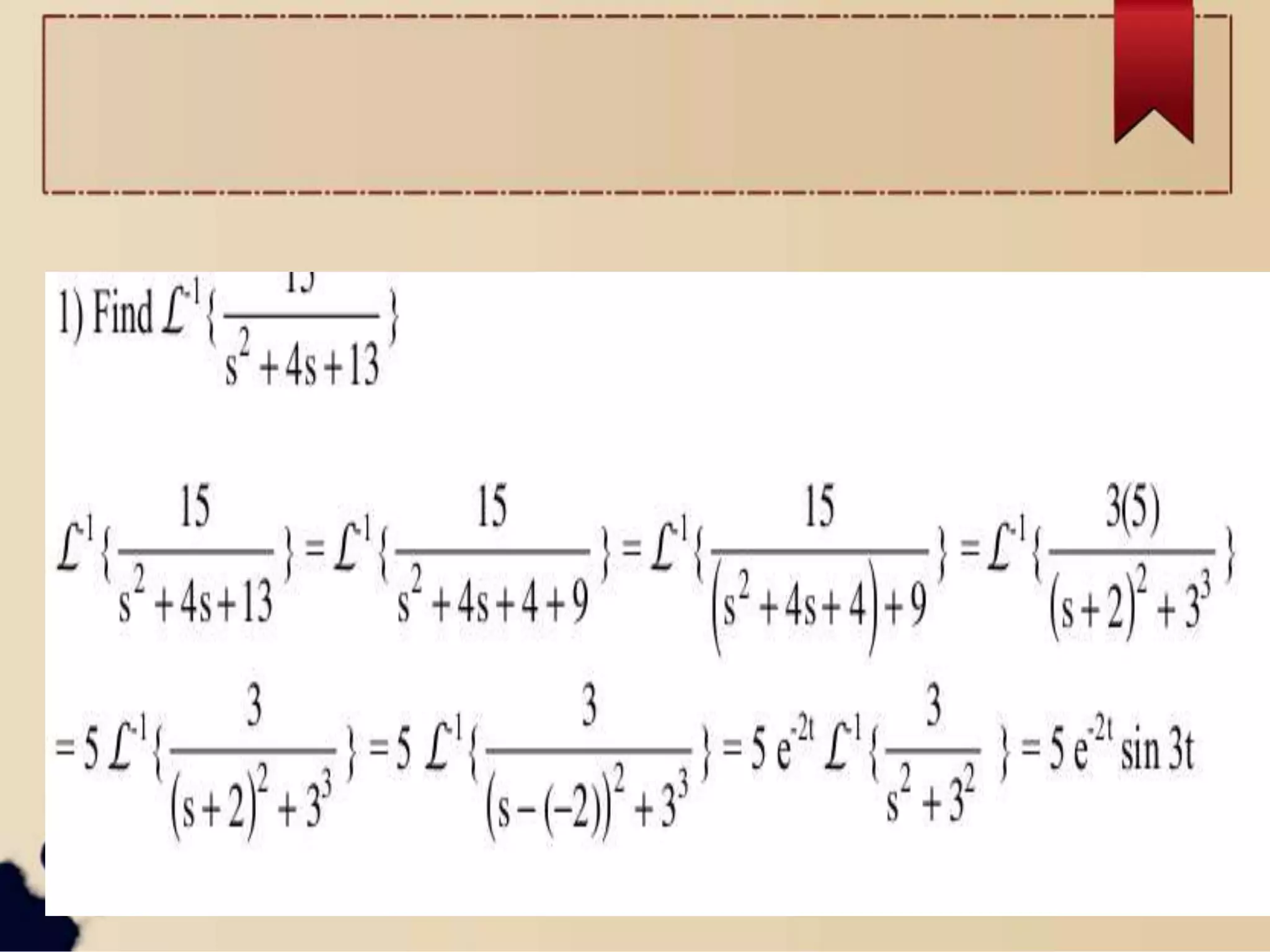 Inverse of laplace | PPTX