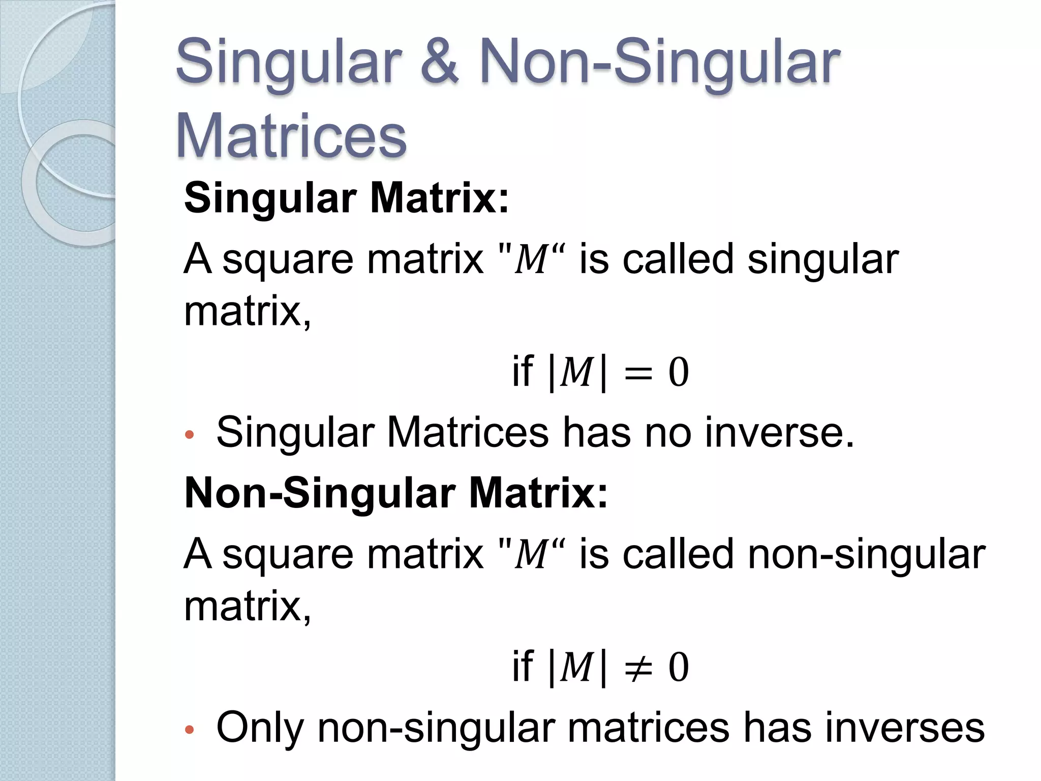 Inverse of matrices by cofactor method | PPTX