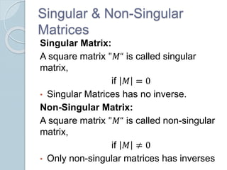 Inverse of matrices by cofactor method | PPTX