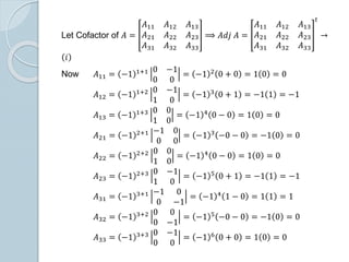 Inverse of matrices by cofactor method | PPTX