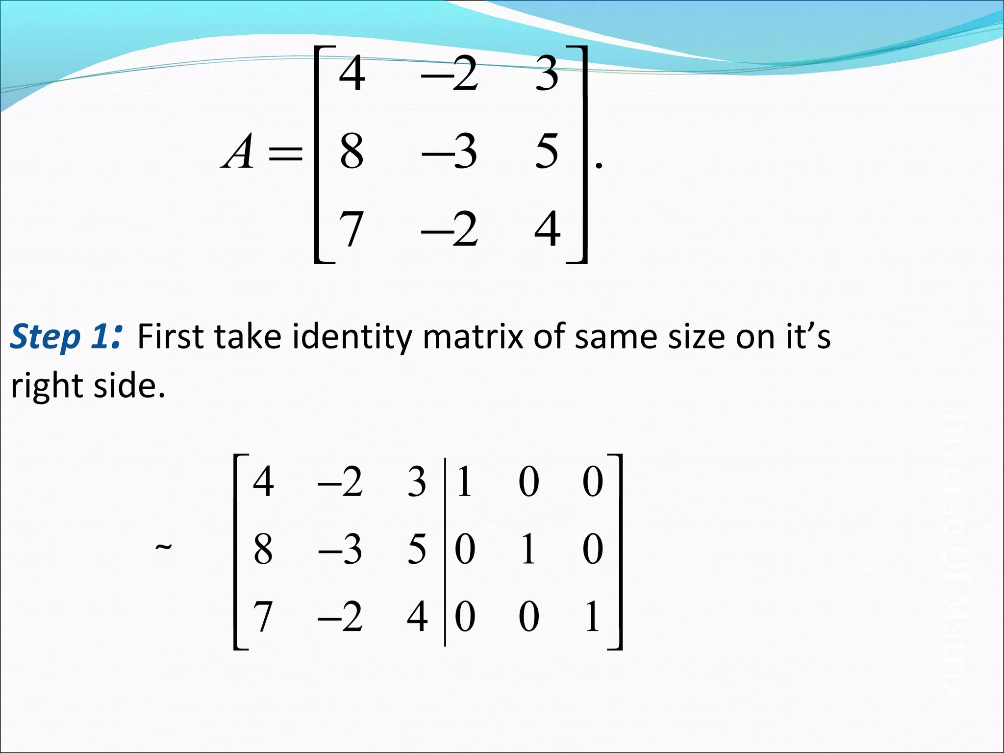 Inverse of matrix | PPT