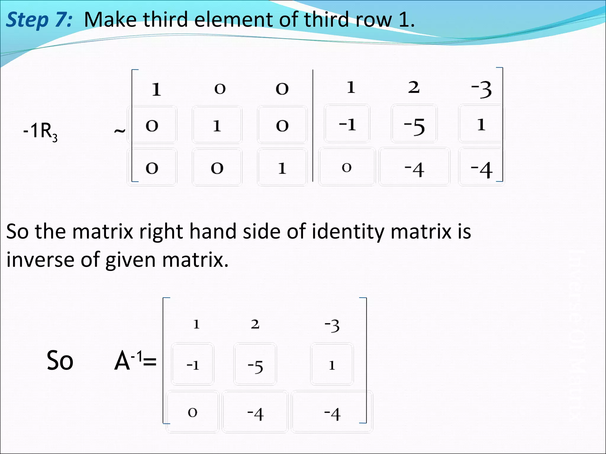 Inverse of matrix | PPT