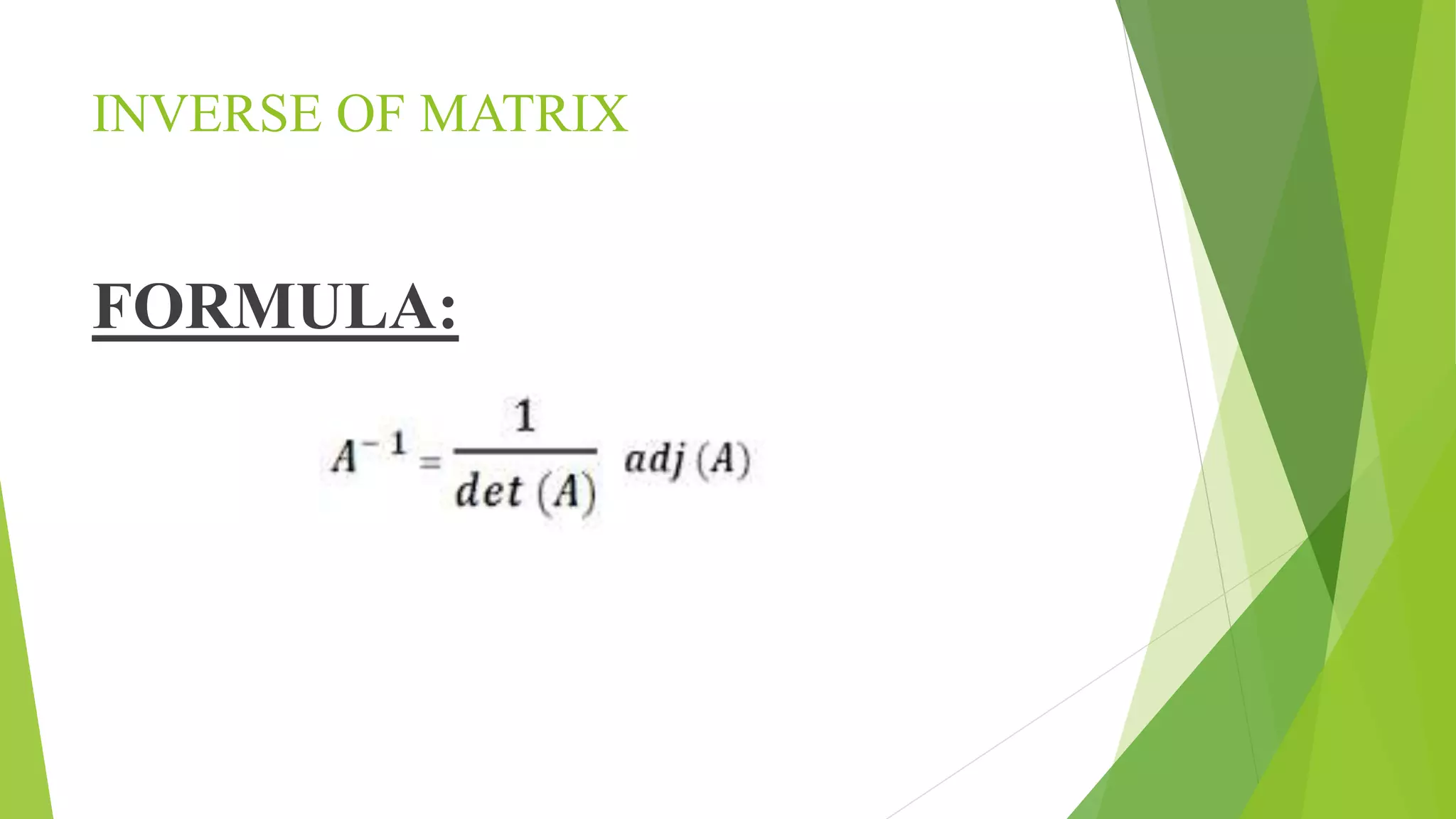 Inverse of matrix | PPTX
