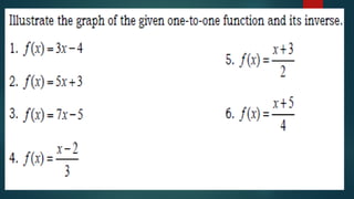 Inverse of one-one-funtions - table of value-graph-domain-range.pptx