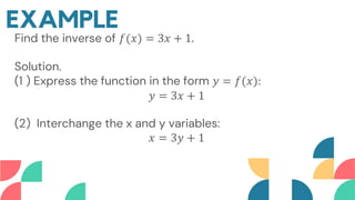 INVERSE OF ONE-TO-ONE FUNCTIONS (that will help you) | PPT