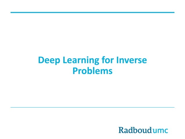 Inverse problems in medical imaging | PPTX