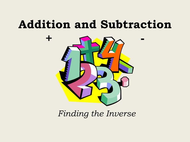 Inverse relationship between addition & subtraction | PPTX