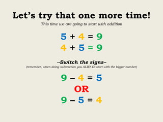 Inverse relationship between addition & subtraction | PPTX