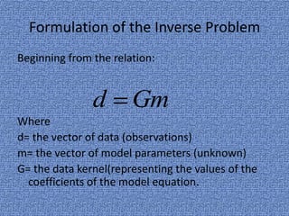 Inverse theory | PPT