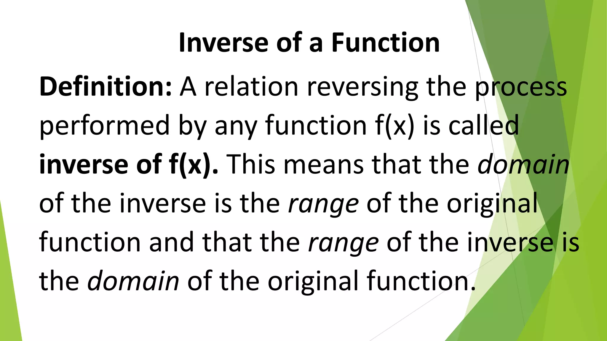 INVERSE TO ONE TO ONE FUNCTIONS.pptx