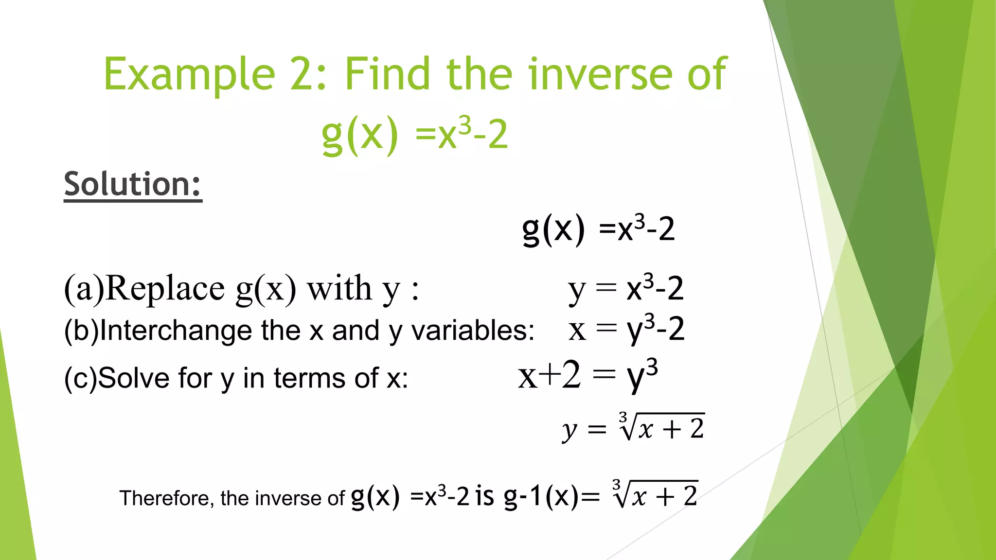 INVERSE TO ONE TO ONE FUNCTIONS.pptx