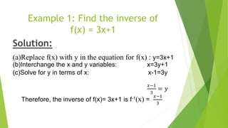 INVERSE TO ONE TO ONE FUNCTIONS.pptx