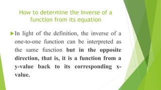 INVERSE TO ONE TO ONE FUNCTIONS.pptx