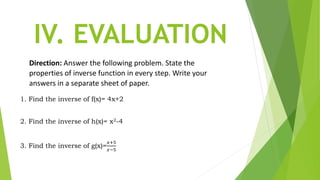 INVERSE TO ONE TO ONE FUNCTIONS.pptx