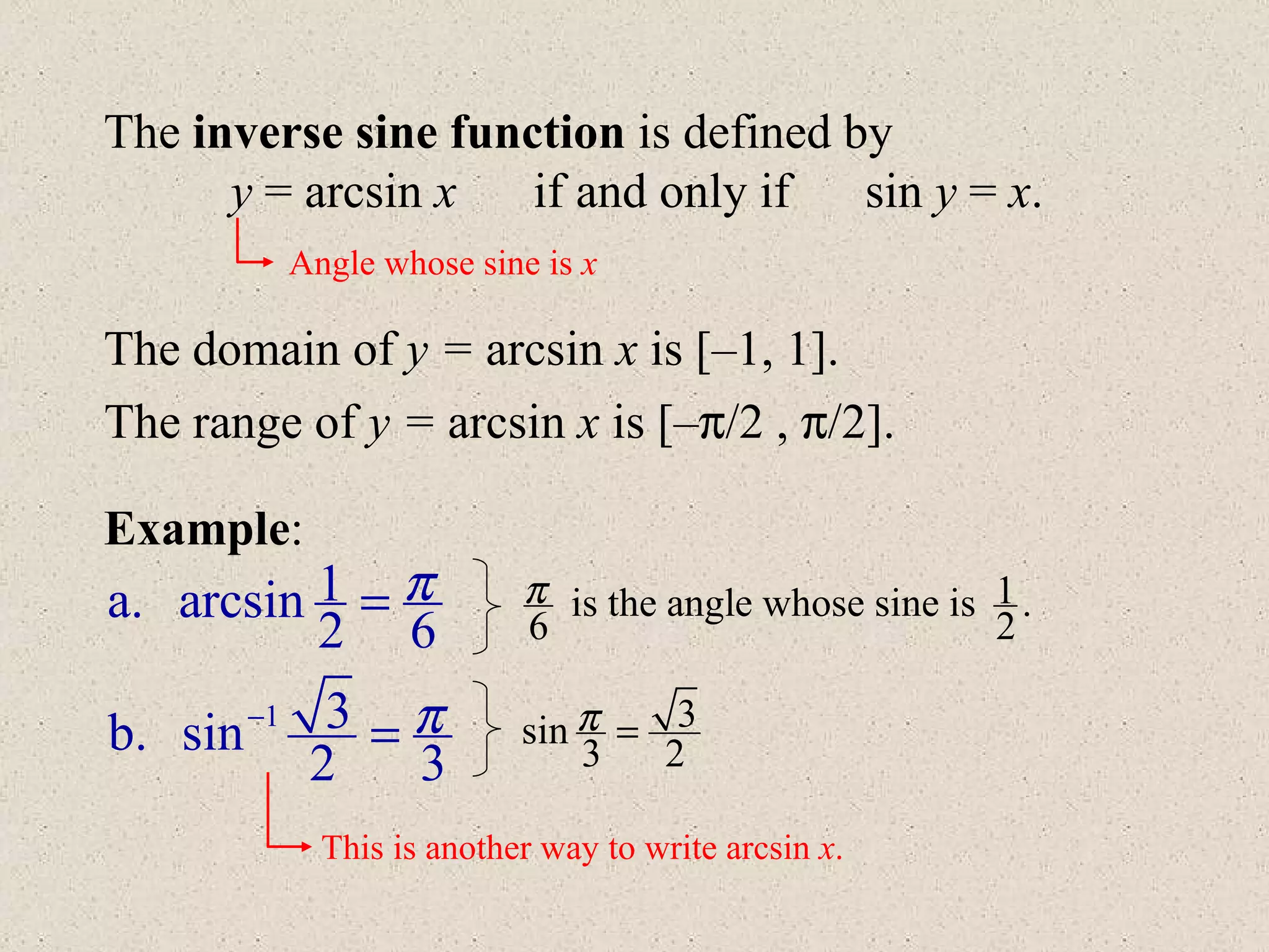 Inverse trig functions | PPT
