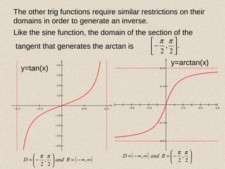 Inverse trig functions | PPT