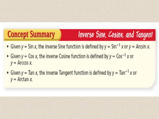 Inverse trig functions | PPT
