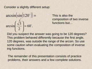 Inverse trig functions | PPT