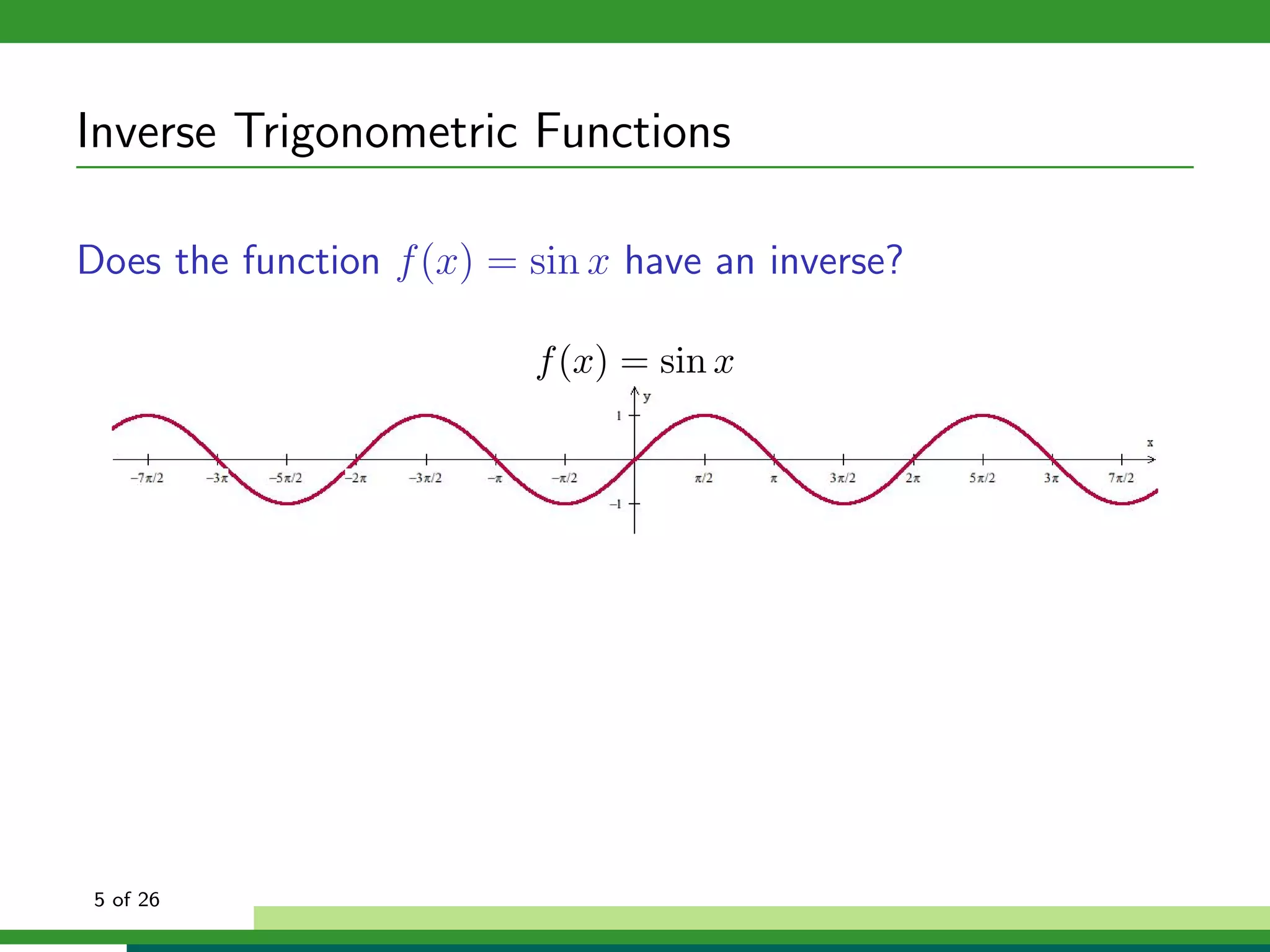 Inverse trigonometric functions | PDF