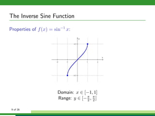 Inverse trigonometric functions | PDF