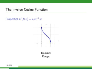 Inverse trigonometric functions | PDF