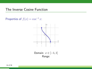 Inverse trigonometric functions | PDF