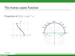 Inverse trigonometric functions | PDF